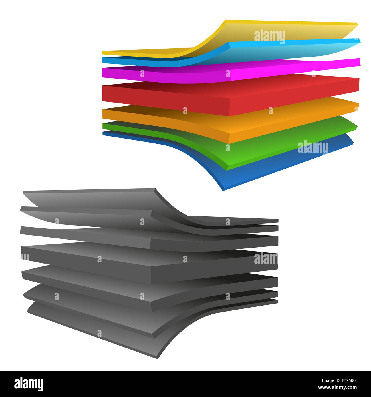 Technical illustration of a multilayer material Stock Photo - Alamy