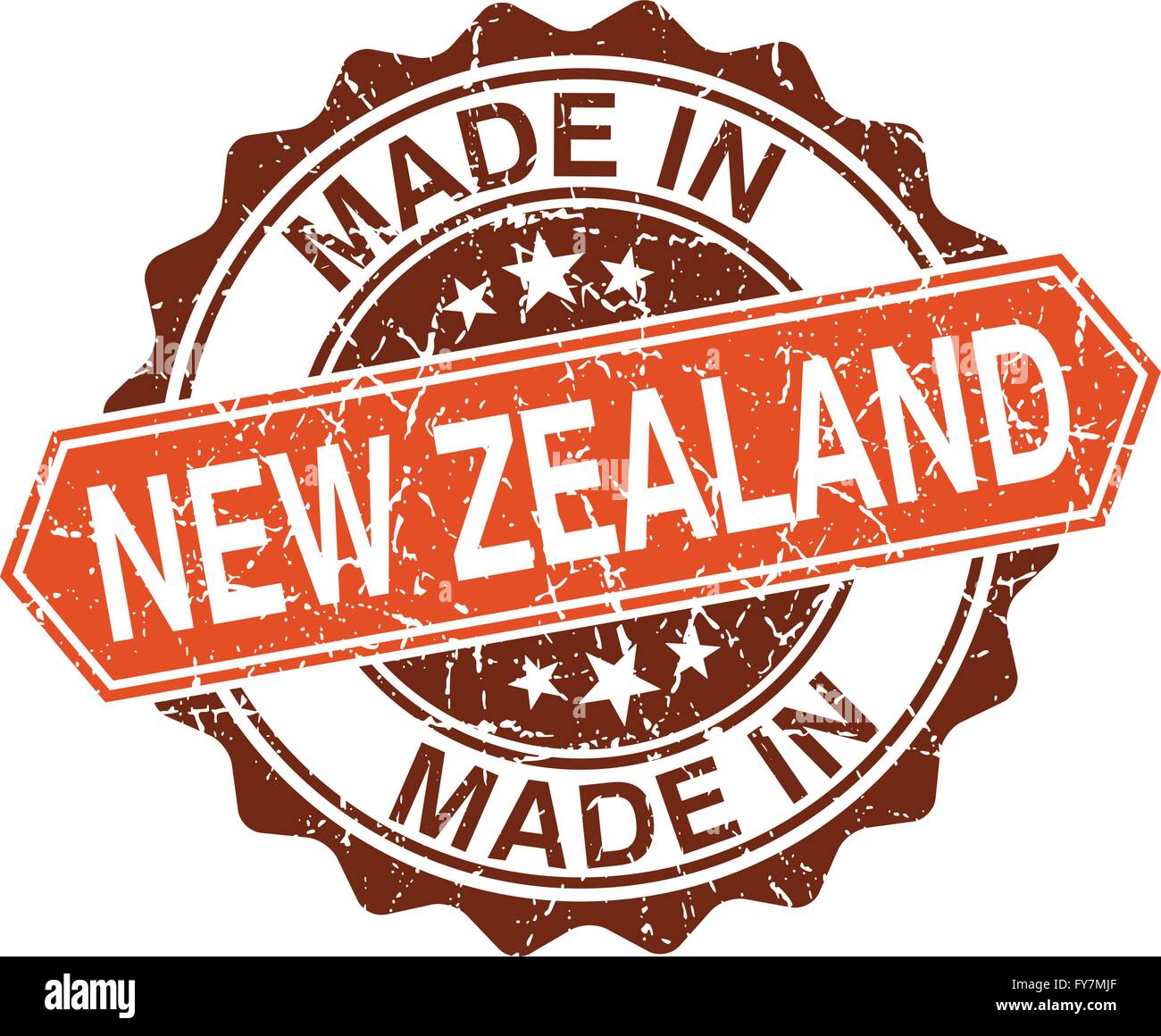 made in New Zealand vintage stamp isolated on white background Stock ...