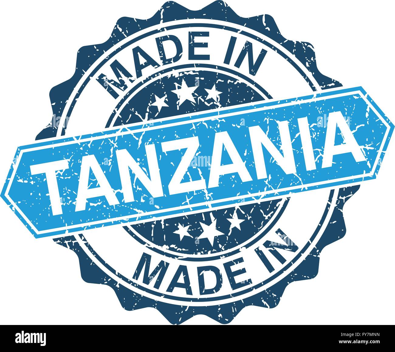 made in Tanzania vintage stamp isolated on white background Stock ...