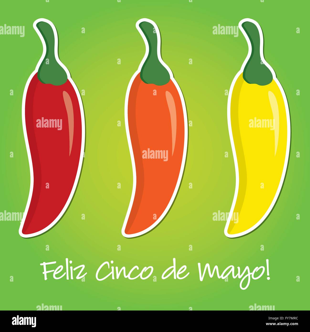 Mexican chilli pepper paper cut out card in vector format Stock Vector ...