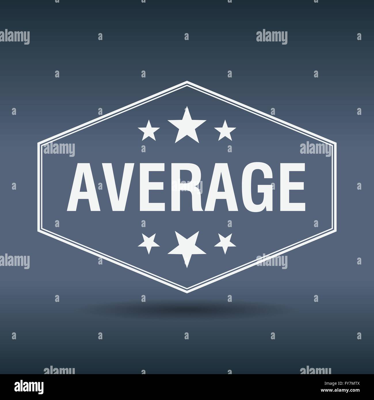 average hexagonal white vintage retro style label Stock Vector Image ...