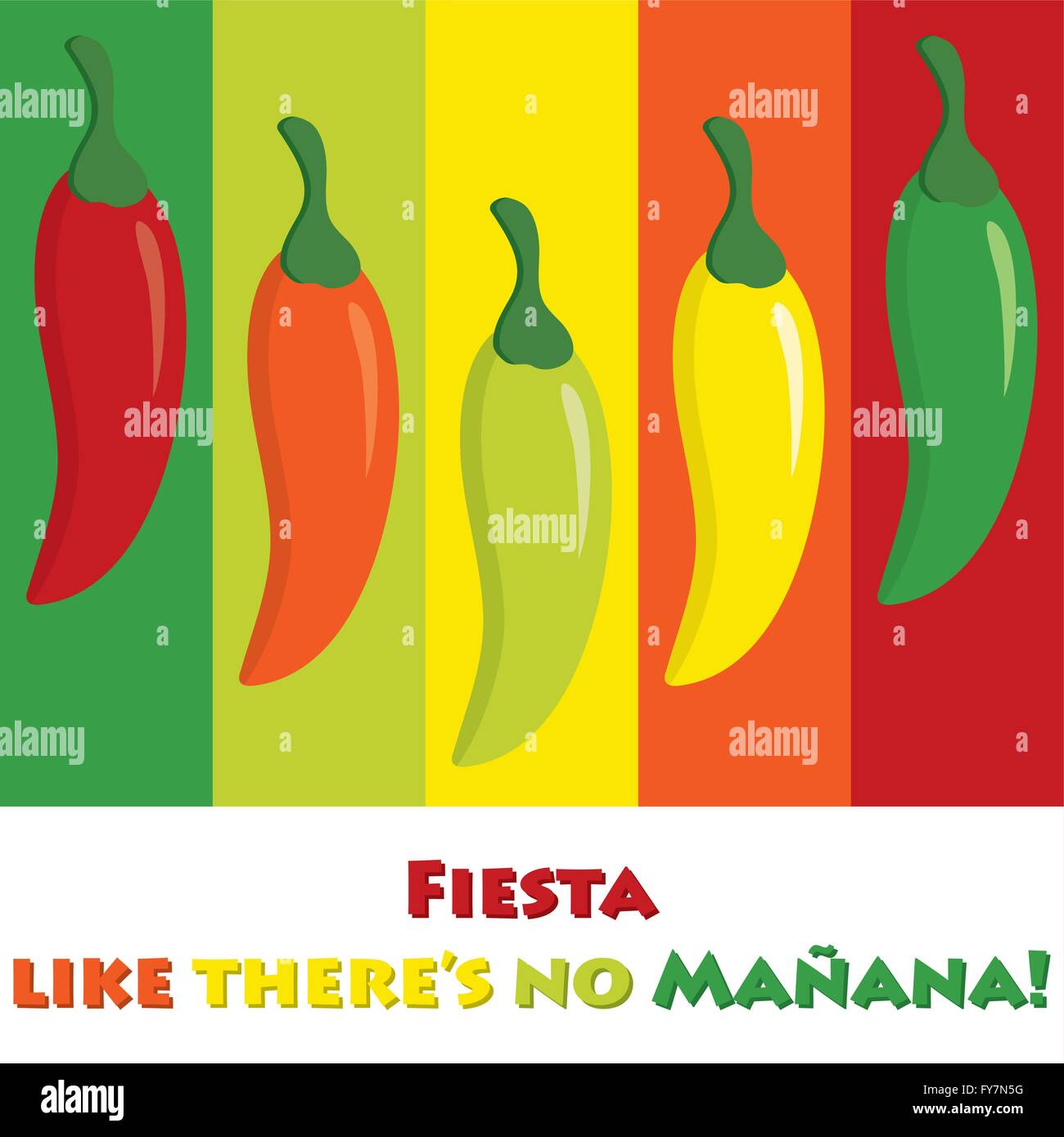 Mexican holiday chilli pepper card in vector format Stock Vector Image ...