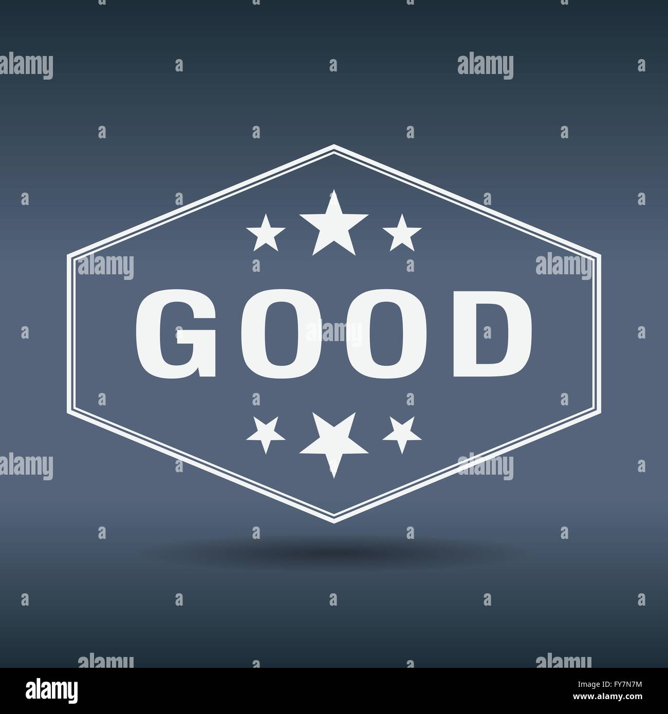 good hexagonal white vintage retro style label Stock Vector Image & Art ...