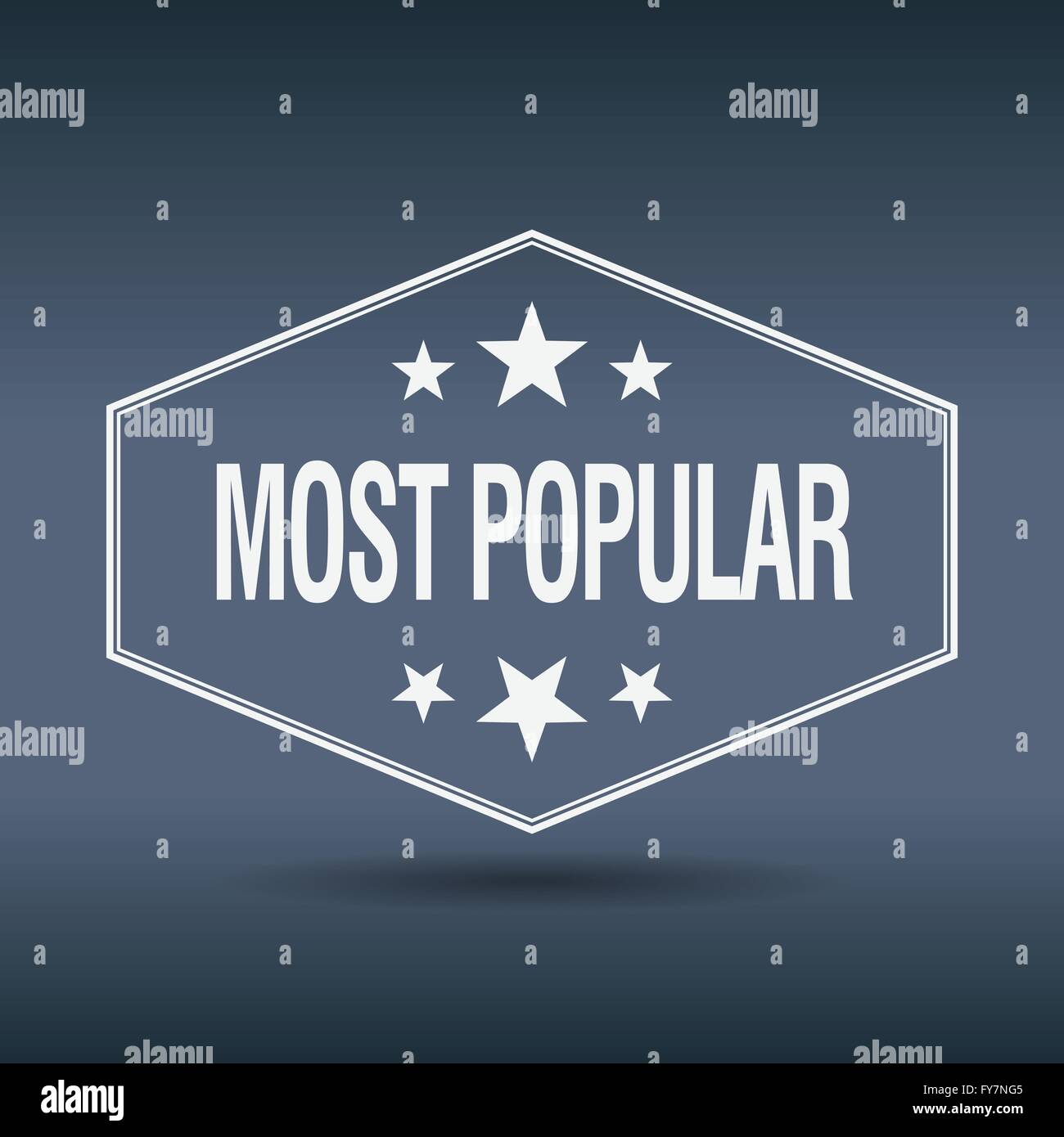 most popular hexagonal white vintage retro style label Stock Vector ...