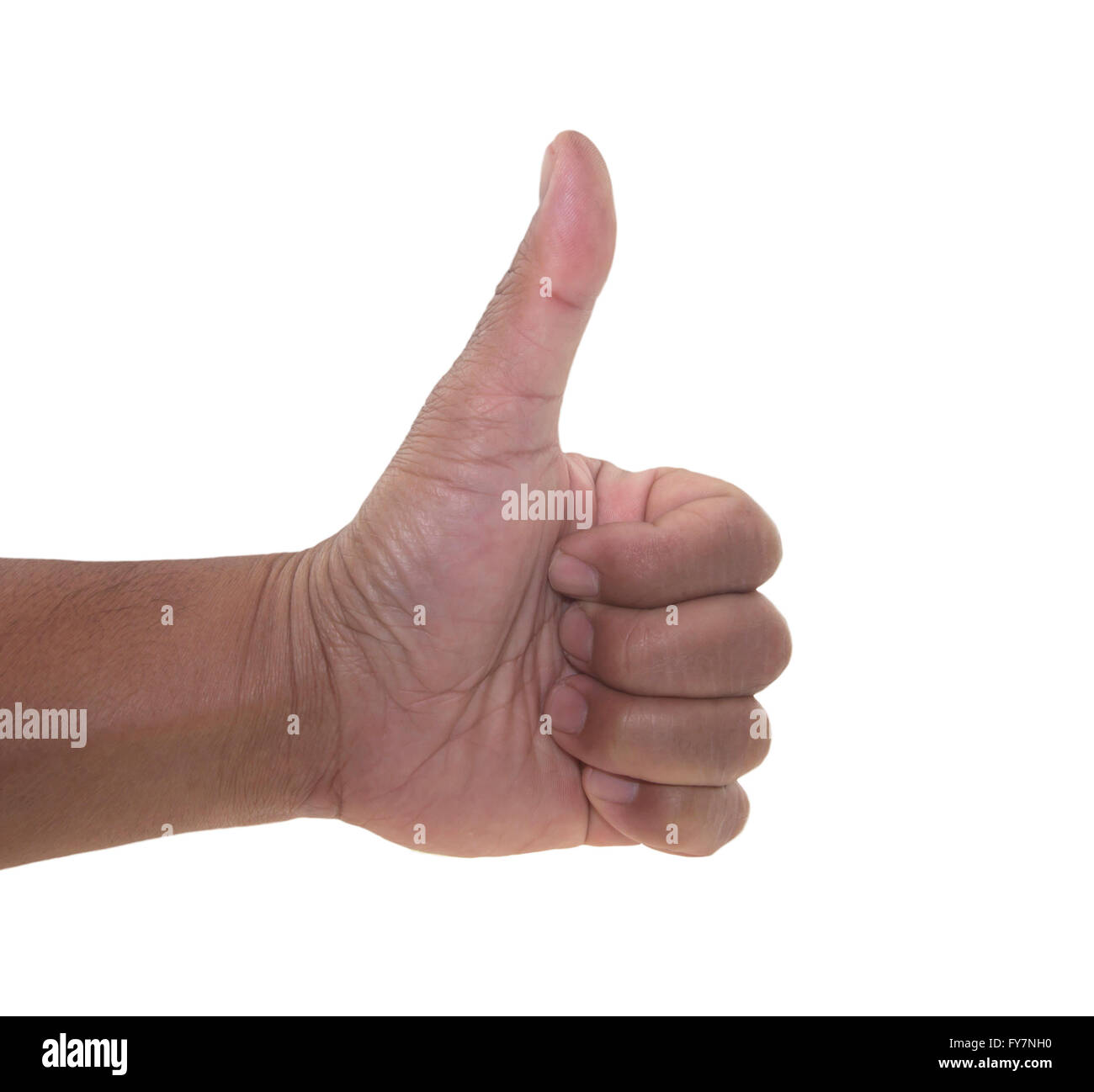 Man hand sign isolated on white background Stock Photo - Alamy