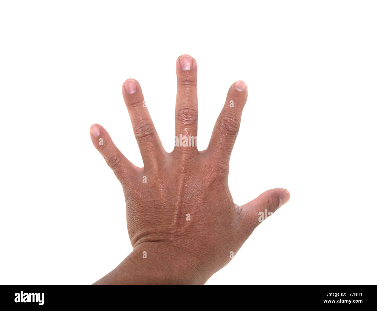 Man hand sign isolated on white background Stock Photo - Alamy