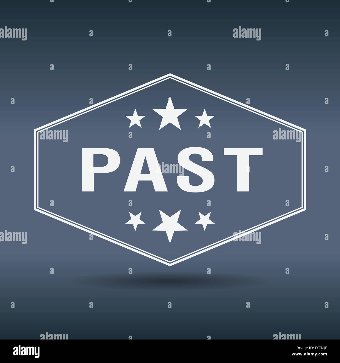 past hexagonal white vintage retro style label Stock Vector Image & Art ...