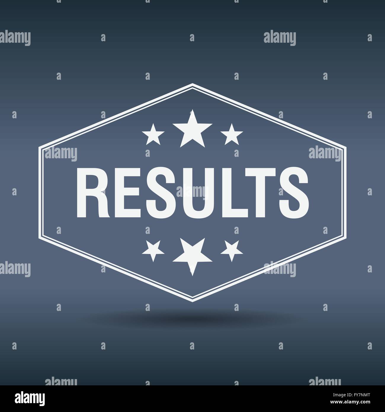 results hexagonal white vintage retro style label Stock Vector Image ...