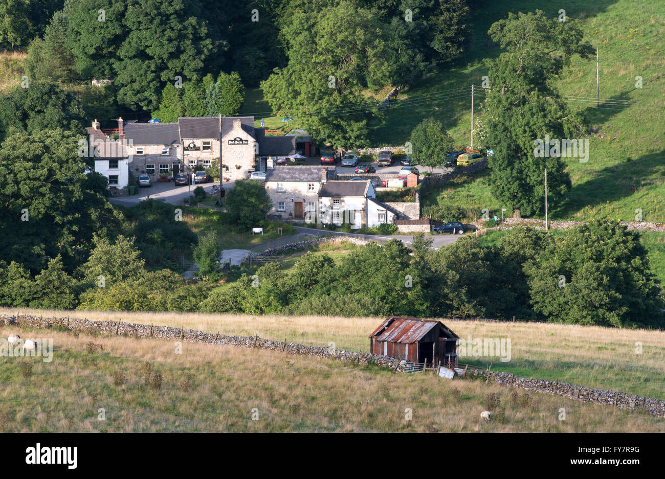 The village of Crowdicote, Peak District, Derbyshire England Stock ...