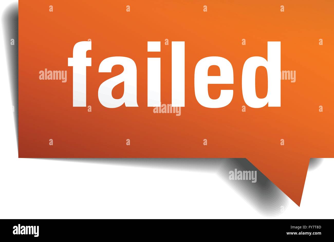 failed orange speech bubble isolated on white Stock Vector Image & Art ...