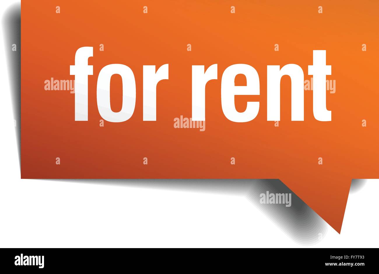 Rent orange speech bubble hi-res stock photography and images - Alamy