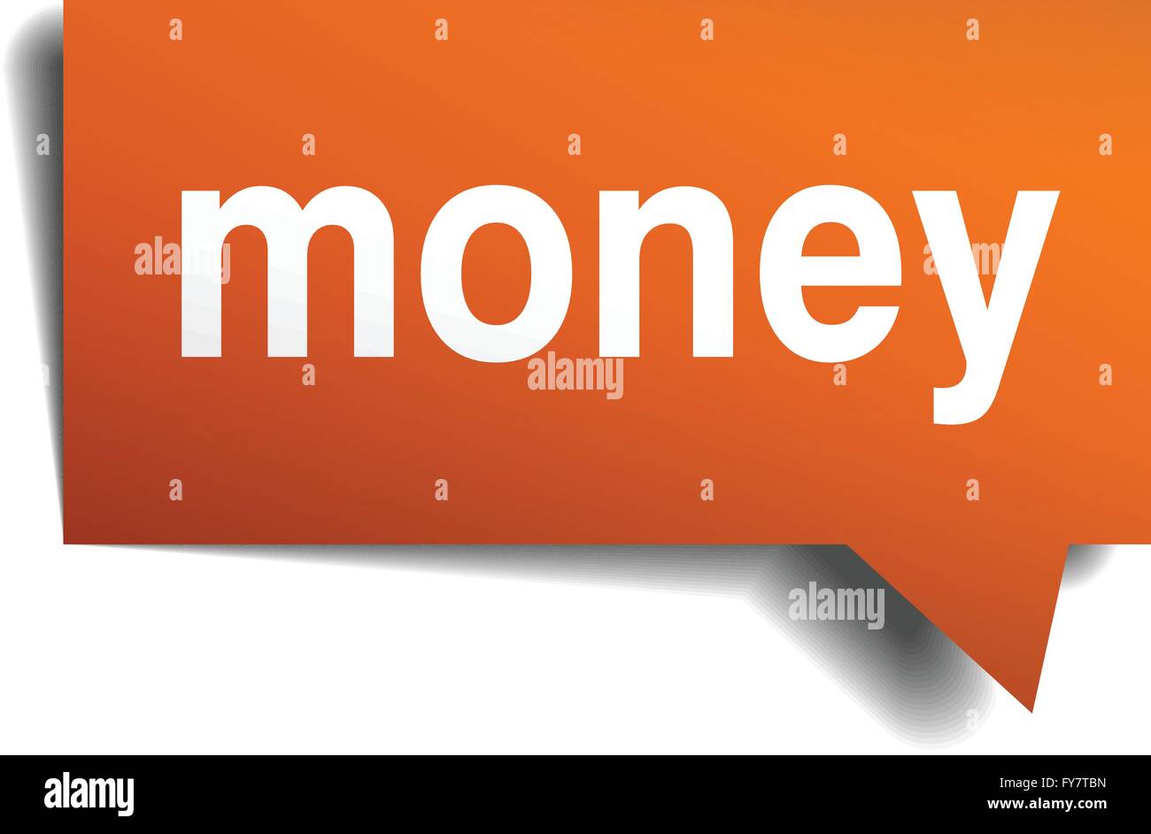 money orange speech bubble isolated on white Stock Vector Image & Art ...