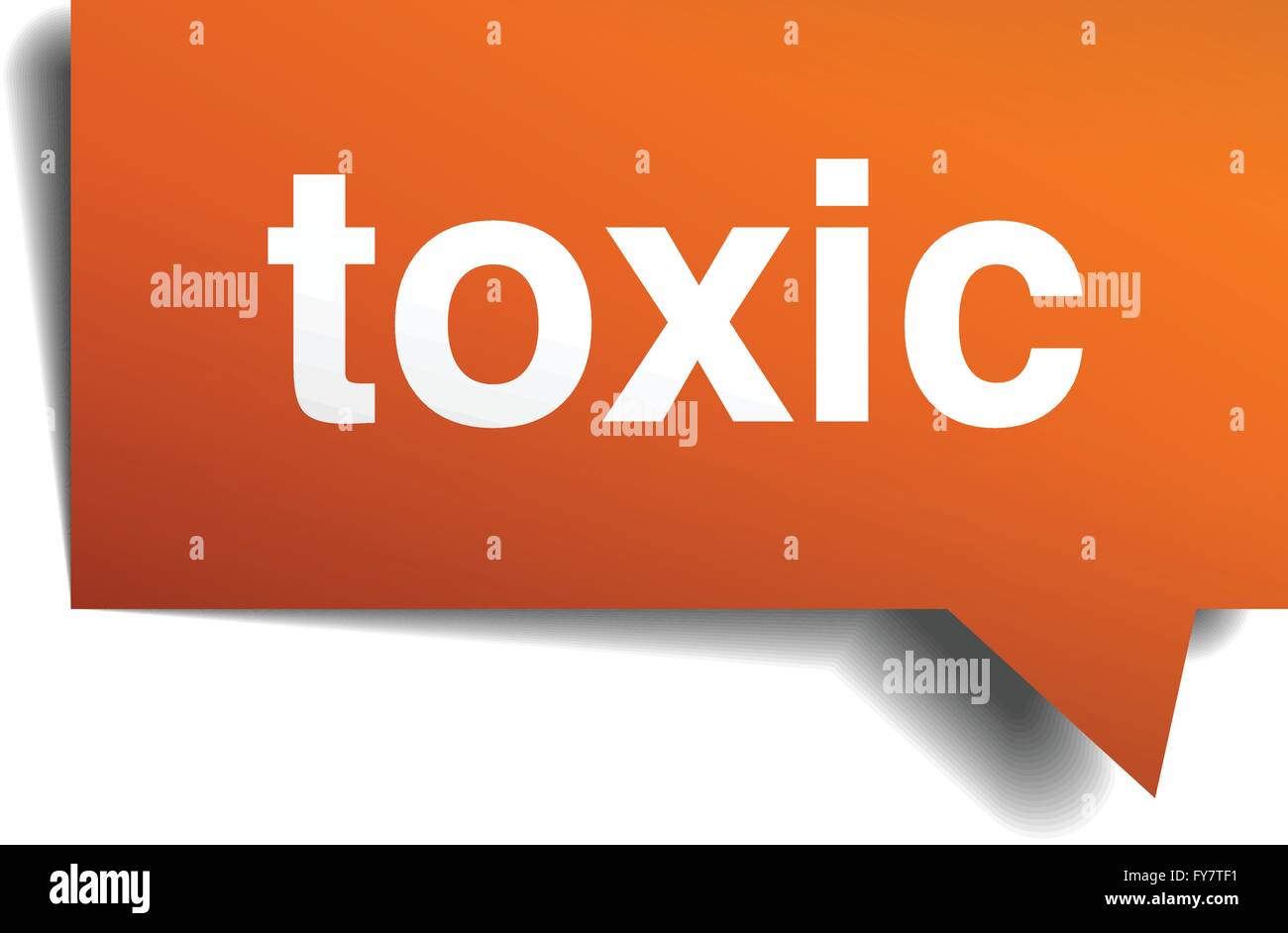 toxic orange speech bubble isolated on white Stock Vector Image & Art ...