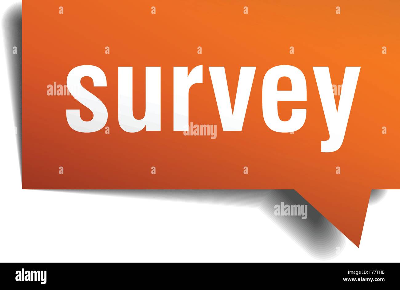 survey orange speech bubble isolated on white Stock Vector Image & Art ...