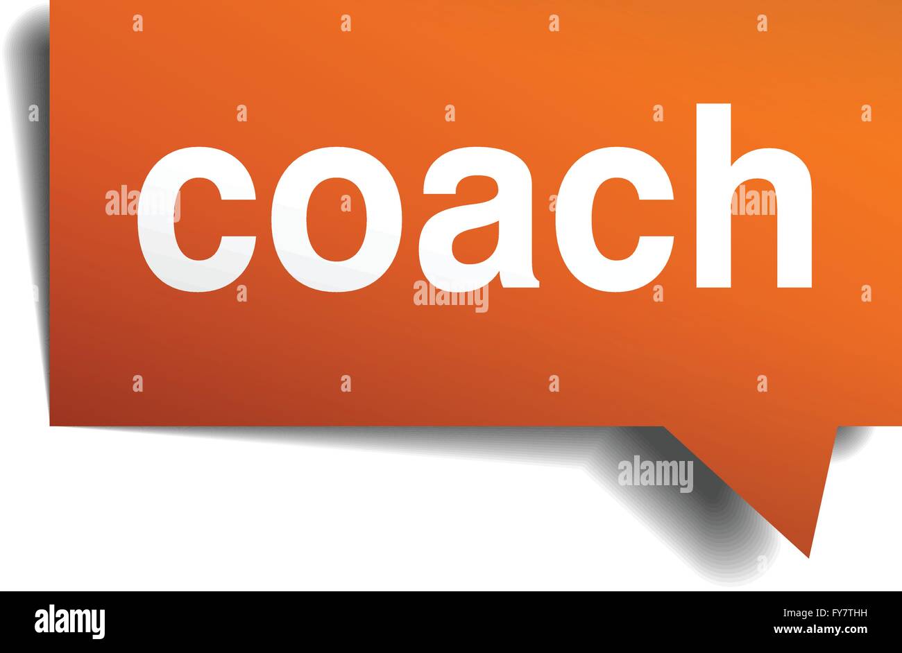 coach orange speech bubble isolated on white Stock Vector Image & Art ...