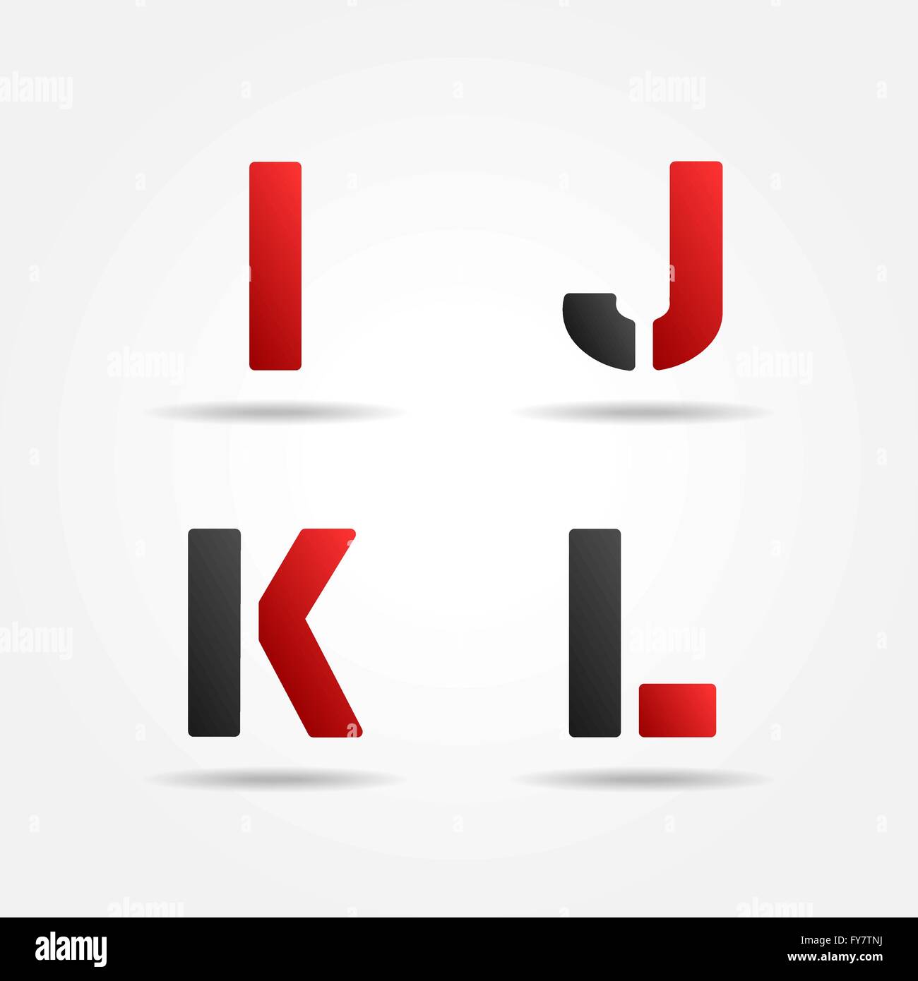 ijkl red stencil letters Stock Vector Image & Art - Alamy