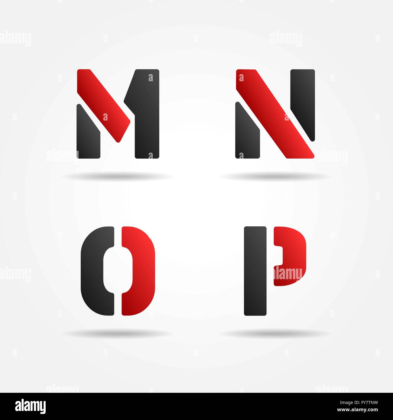 mnop red stencil letters Stock Vector Image & Art - Alamy