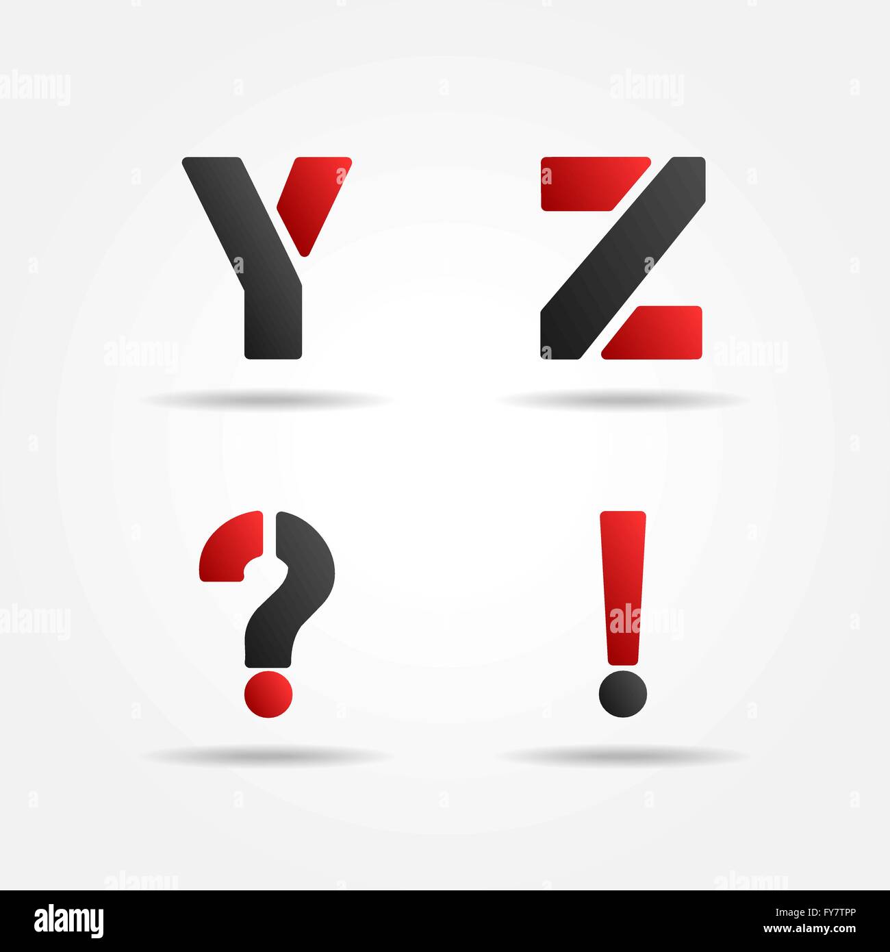 yz red stencil letters Stock Vector Image & Art - Alamy