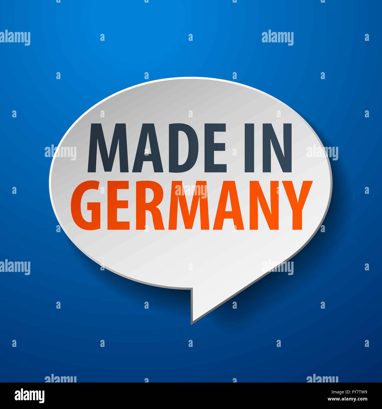 Made in Germany 3d Speech Bubble on blue background Stock Vector Image ...