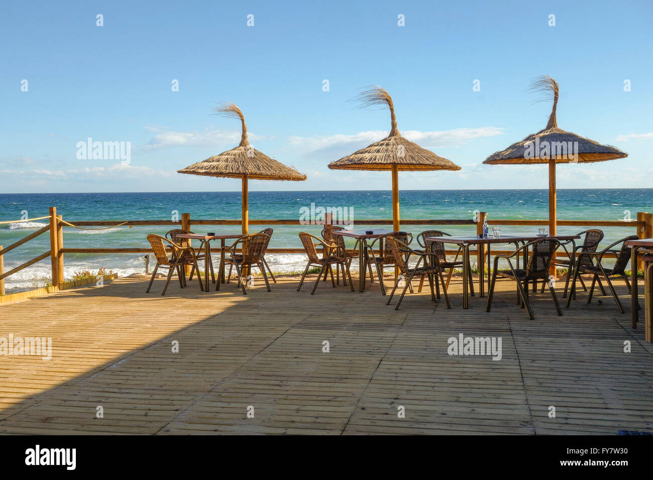 Terrace mediterranean beach bar restaurant hi-res stock photography and ...
