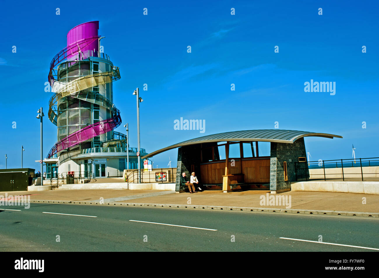 Vertical Pier in Redcar Stock Photo - Alamy