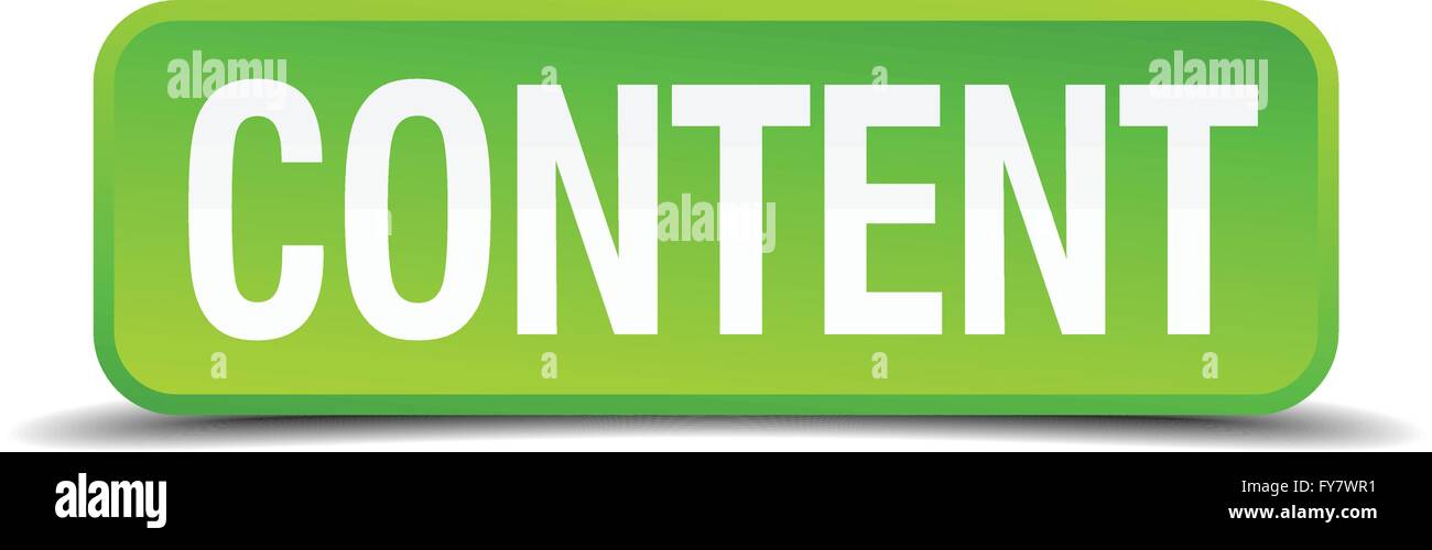 content green 3d realistic square isolated button Stock Vector Image ...