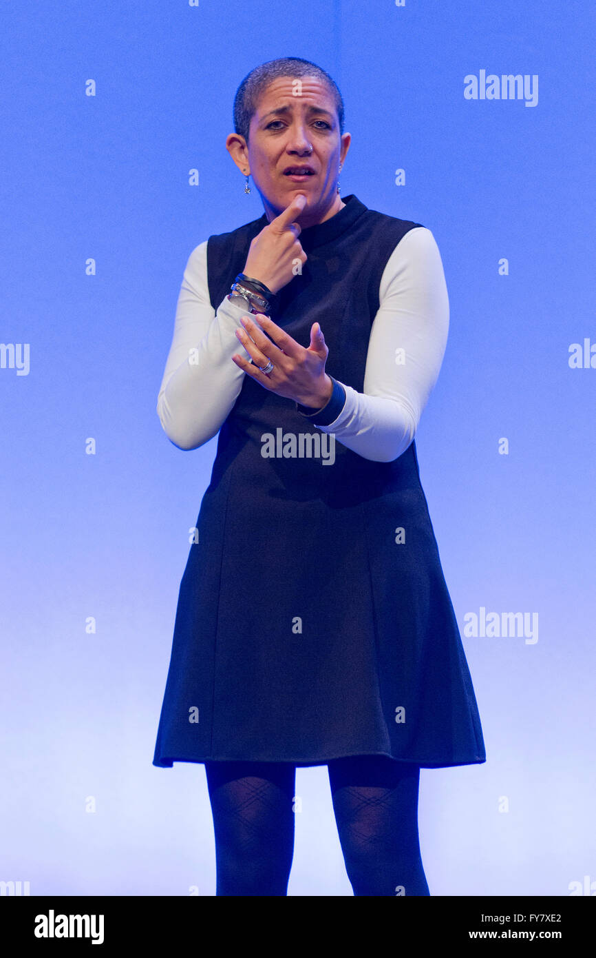 A sign language interpreter uses sign language during the NUT ...