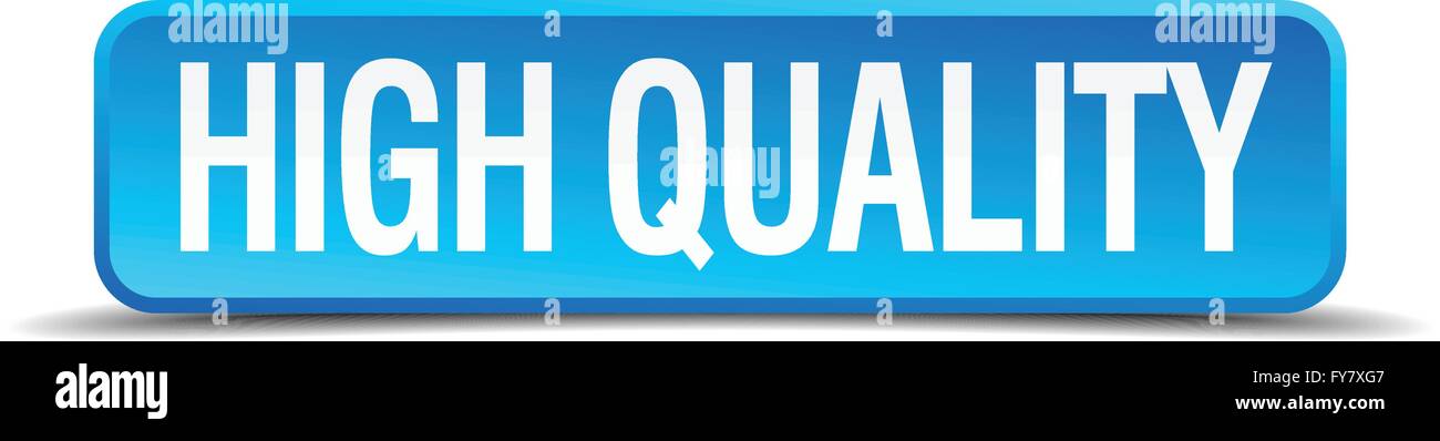 high quality blue 3d realistic square isolated button Stock Vector ...