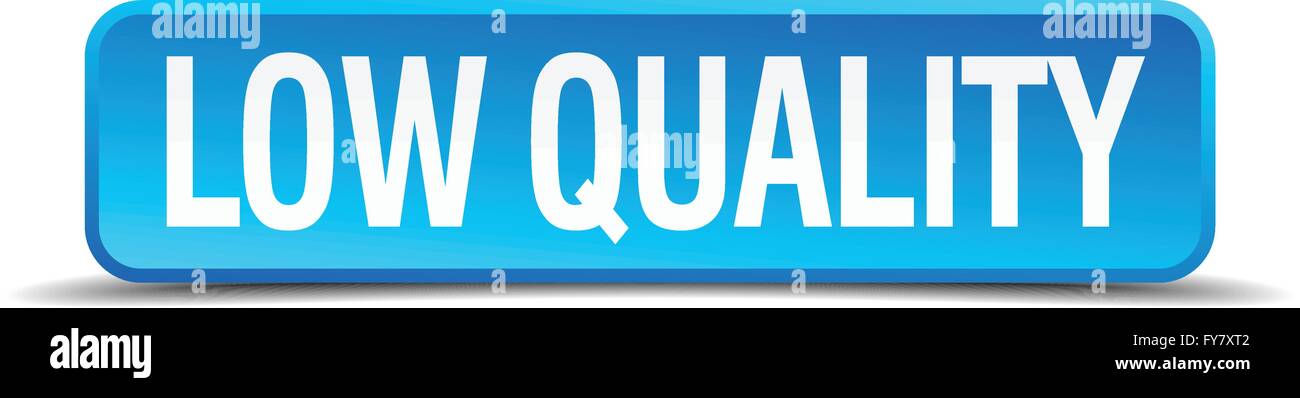 low quality blue 3d realistic square isolated button Stock Vector Image ...