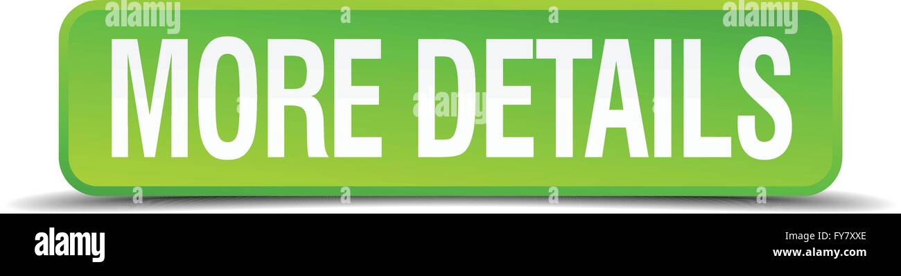 more details green 3d realistic square isolated button Stock Vector ...