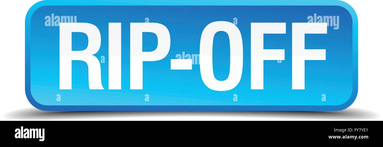 Rip off blue 3d realistic square isolated button Stock Vector Image ...