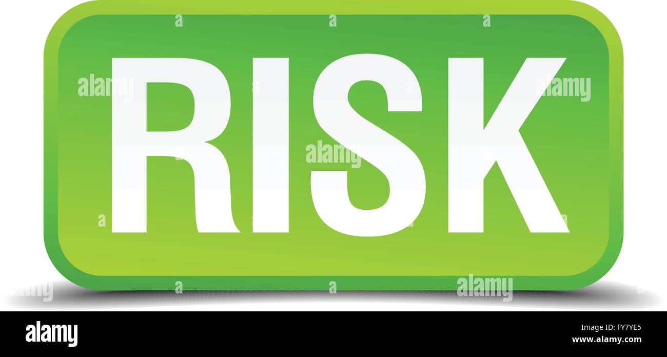 Risk green 3d realistic square isolated button Stock Vector Image & Art ...