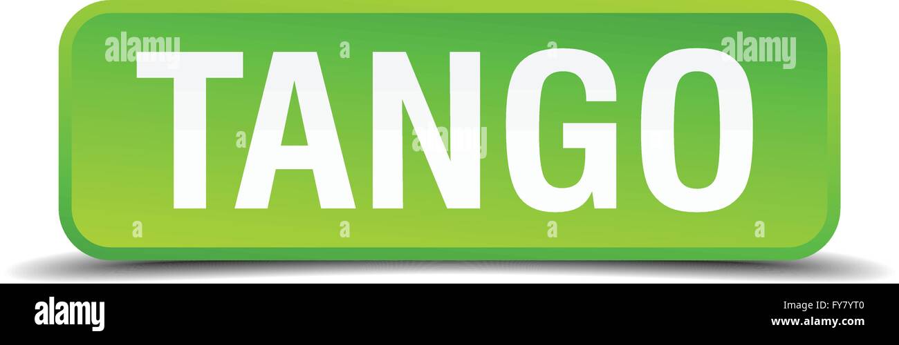 Tango green 3d realistic square isolated button Stock Vector Image ...