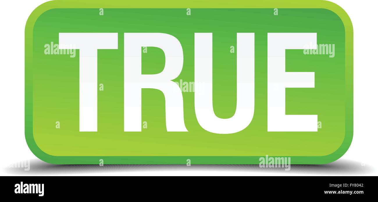 True green 3d realistic square isolated button Stock Vector Image & Art ...