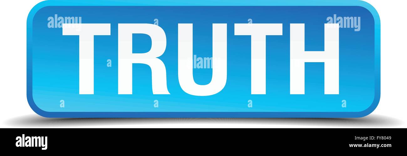 Truth blue 3d realistic square isolated button Stock Vector Image & Art ...