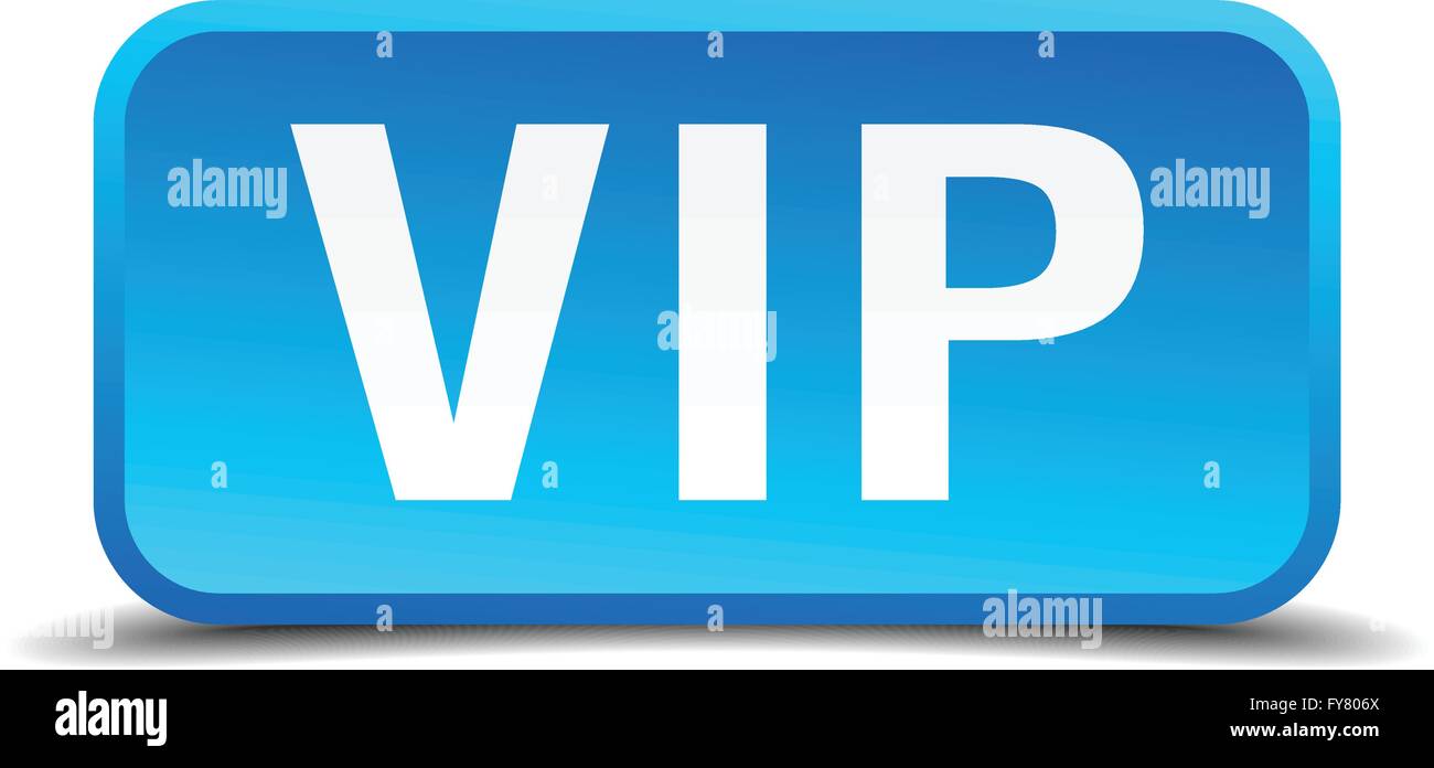 Vip blue 3d realistic square isolated button Stock Vector Image & Art ...