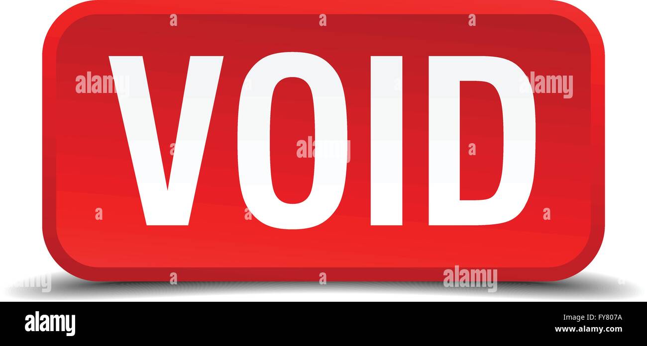Void red 3d square button isolated on white Stock Vector Image & Art ...