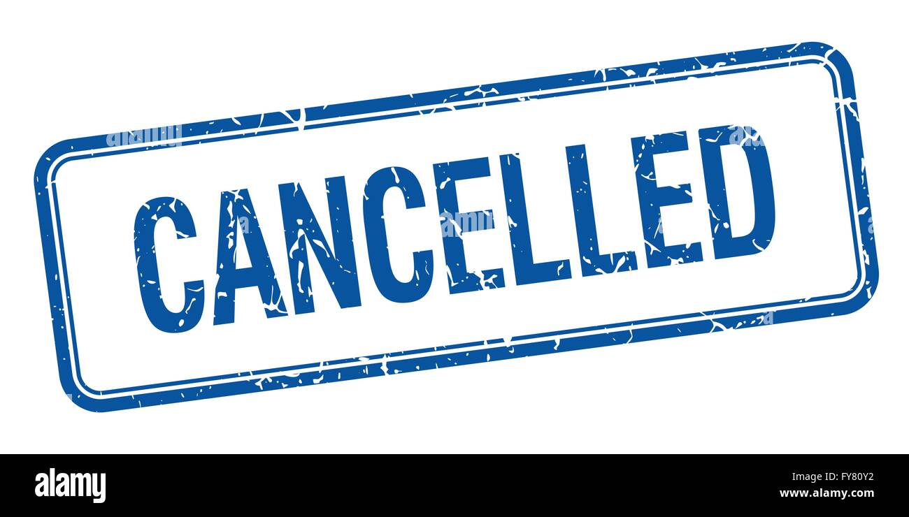 cancelled blue square grungy vintage isolated stamp Stock Vector Image ...