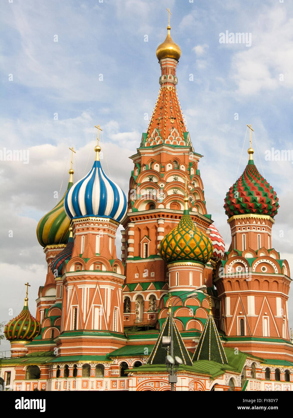 Roof and towers of St.Basil's Cathedral in the Red Square, Moscow ...