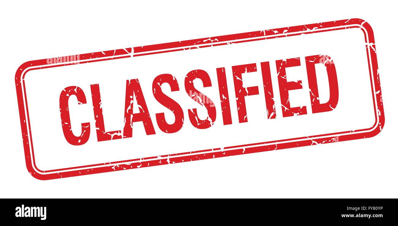 classified red square grungy vintage isolated stamp Stock Vector Image ...