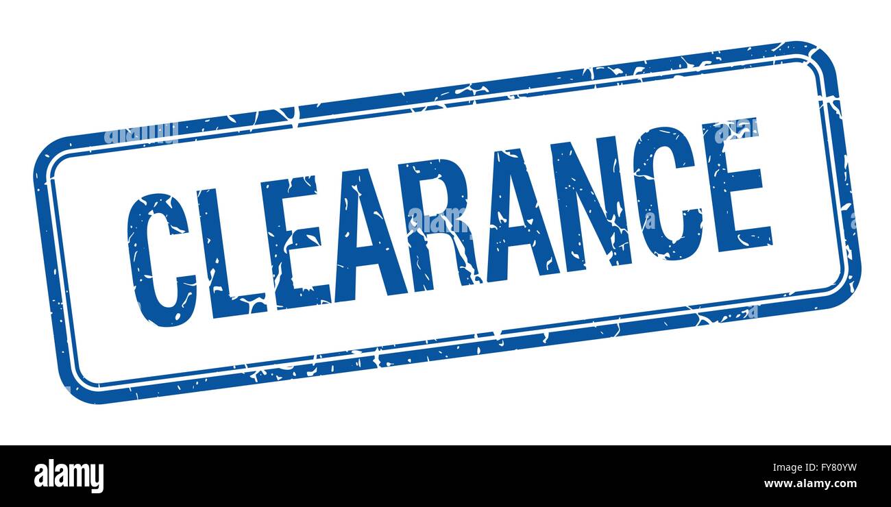 clearance blue square grungy vintage isolated stamp Stock Vector Image ...
