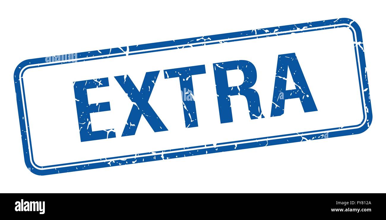 extra blue square grungy vintage isolated stamp Stock Vector Image ...