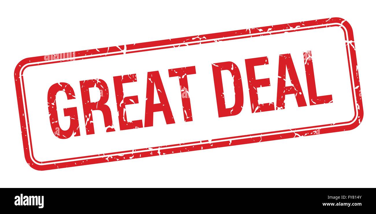 great deal red square grungy vintage isolated stamp Stock Vector Image ...