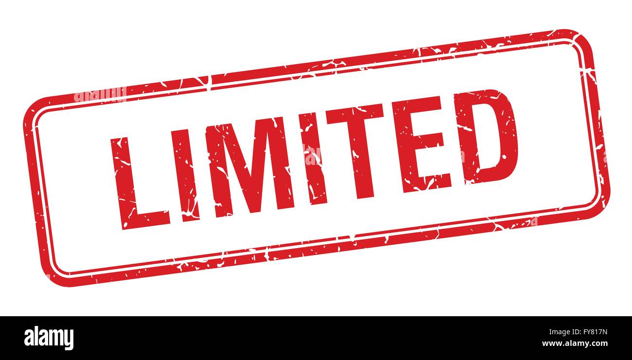 limited red square grungy vintage isolated stamp Stock Vector Image ...