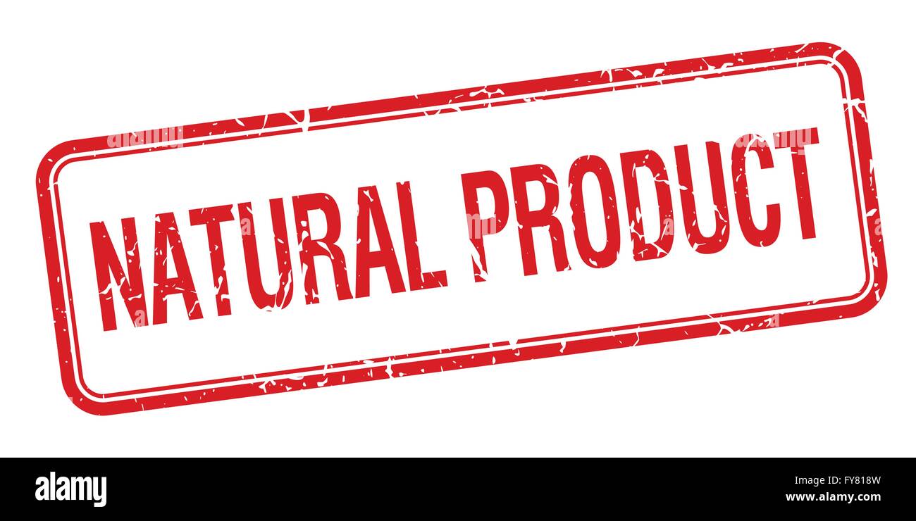 natural product red square grungy vintage isolated stamp Stock Vector ...