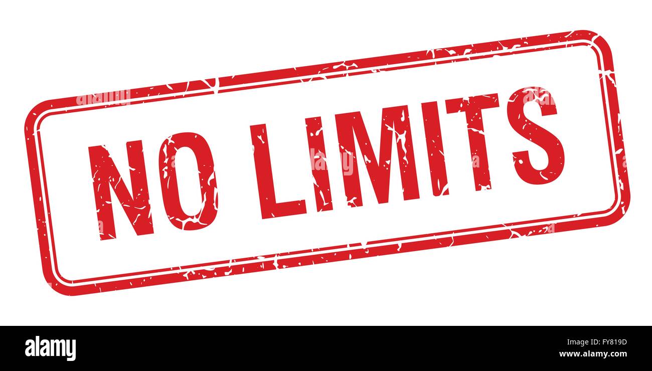 no limits red square grungy vintage isolated stamp Stock Vector Image ...