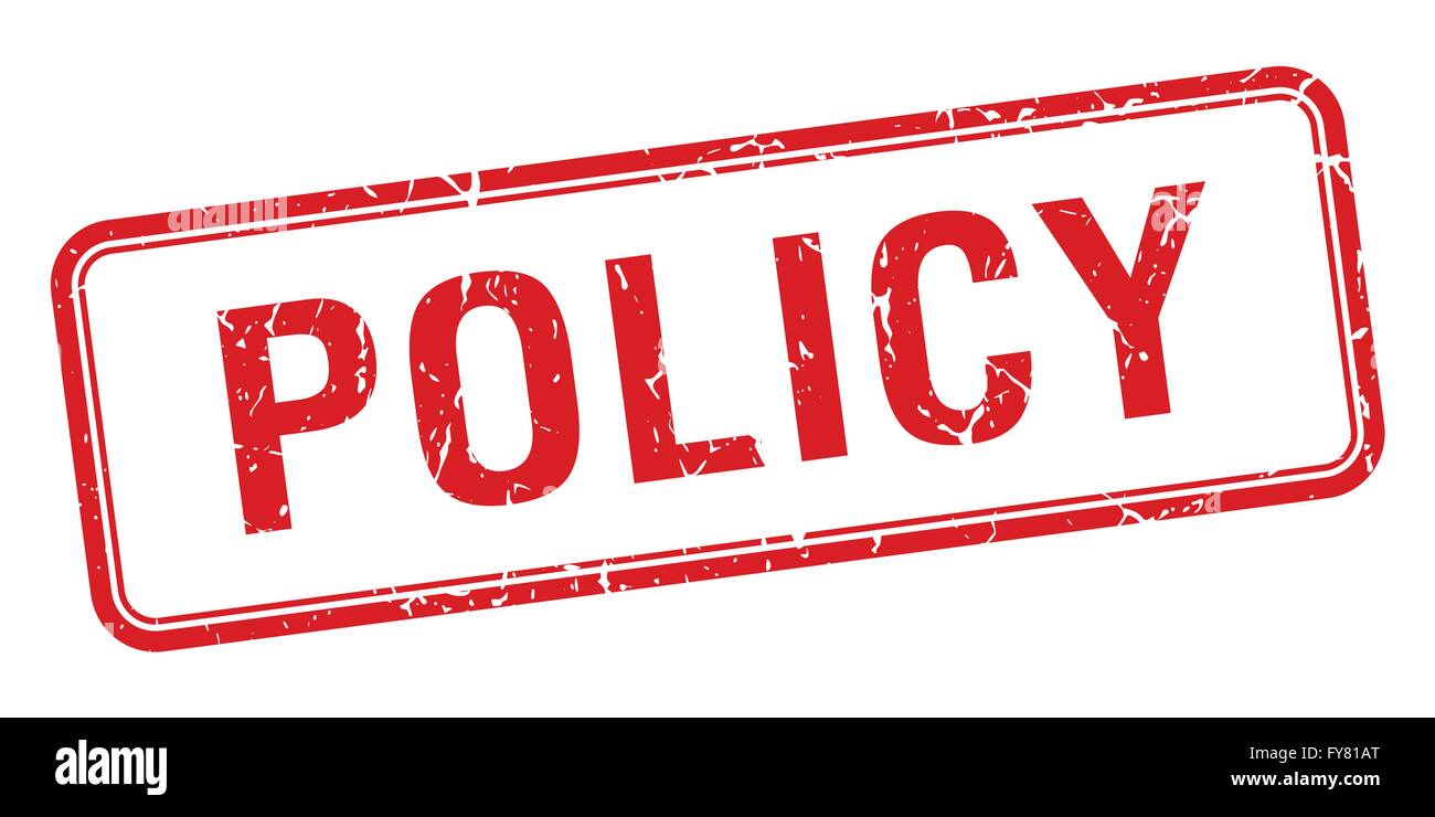 policy red square grungy vintage isolated stamp Stock Vector Image ...