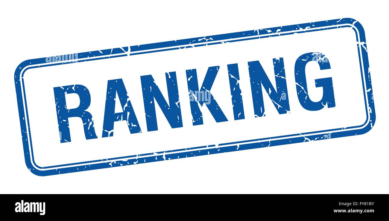 ranking blue square grungy vintage isolated stamp Stock Vector Image & Art - Alamy