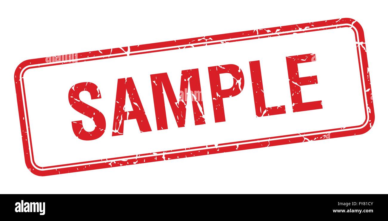 sample red square grungy vintage isolated stamp Stock Vector Image ...
