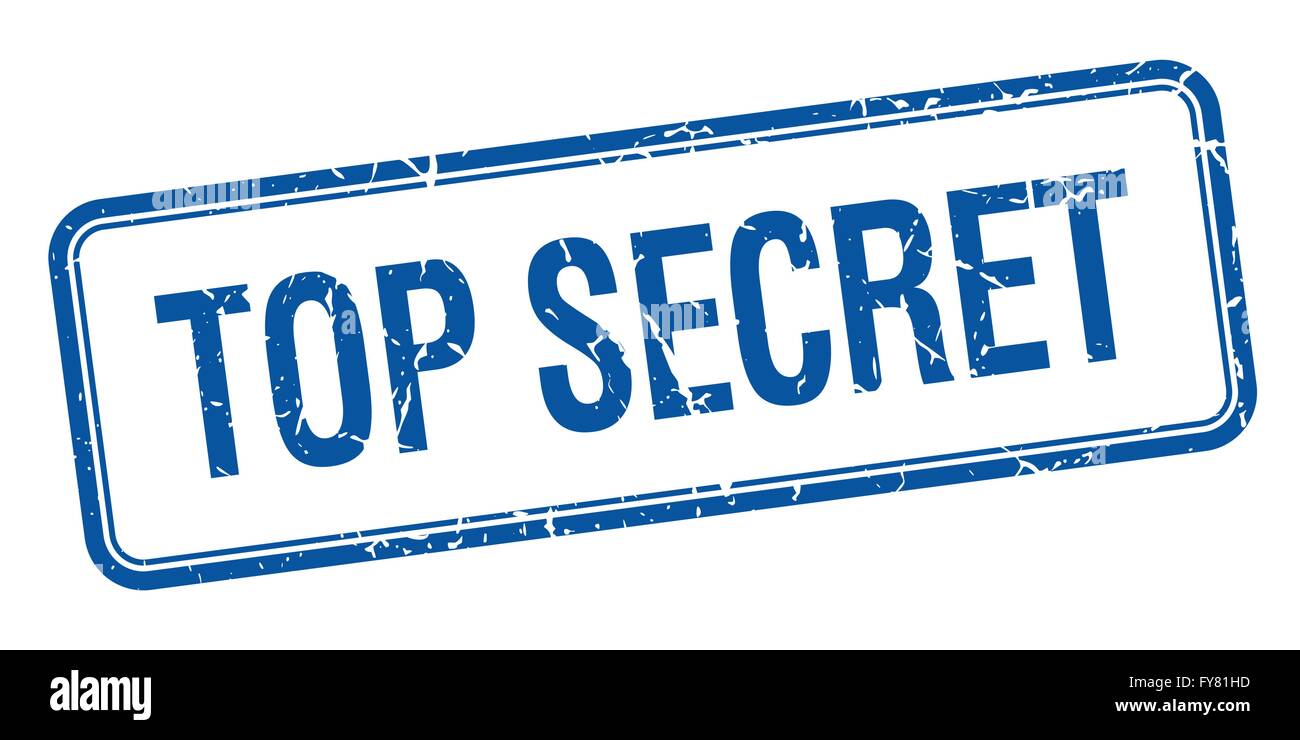top secret blue square grungy vintage isolated stamp Stock Vector Image ...